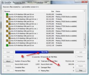 QuickPar How To Guide : Verify and Repair Files